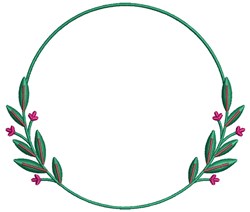 Circular Floral Frame Embroidery Design | EmbroideryDesigns.com