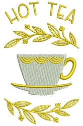 Hot Tea Embroidery Design | EmbroideryDesigns.com