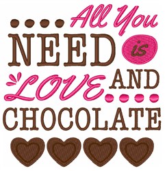 Love and Chocolate Embroidery Design | EmbroideryDesigns.com