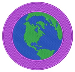 Planet Earth Embroidery Design | EmbroideryDesigns.com