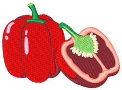 Red Peppers Embroidery Design | EmbroideryDesigns.com