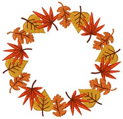 Fall Wreath Embroidery Design | EmbroideryDesigns.com
