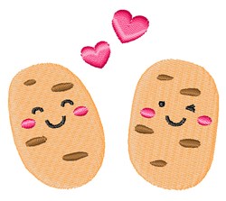 Kawaii Potatoes Embroidery Design | EmbroideryDesigns.com