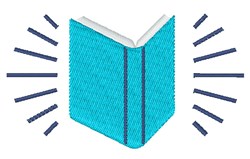 Open Book Embroidery Design | EmbroideryDesigns.com