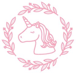 Unicorn Outline Embroidery Design | EmbroideryDesigns.com
