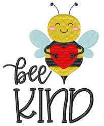 Bee Kind Embroidery Design | EmbroideryDesigns.com
