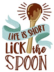 Lick The Spoon Embroidery Design | EmbroideryDesigns.com