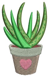 Aloe Vera Embroidery Design | EmbroideryDesigns.com