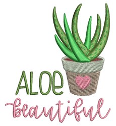 Aloe Beautiful Embroidery Design | EmbroideryDesigns.com