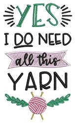Need All This Yarn Embroidery Design | EmbroideryDesigns.com