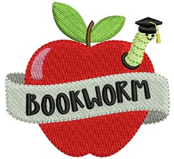 Bookworm Graduate Embroidery Design | EmbroideryDesigns.com