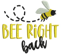 Be Right Back Embroidery Design | EmbroideryDesigns.com