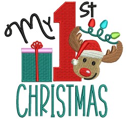 My 1st Christmas Embroidery Design | EmbroideryDesigns.com