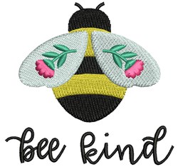 Bee Kind Embroidery Design | EmbroideryDesigns.com