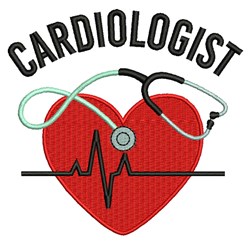 Cardiologist Embroidery Design | EmbroideryDesigns.com