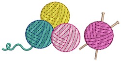 Knitting Yarn Embroidery Design | EmbroideryDesigns.com