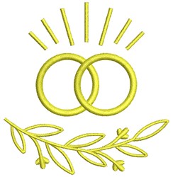 Wedding Rings Embroidery Design | EmbroideryDesigns.com