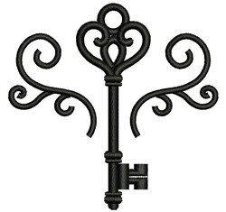 Antique Skeleton Key Embroidery Design | EmbroideryDesigns.com