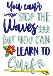Learn To Surf Embroidery Design | EmbroideryDesigns.com
