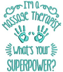 I'm A Massage Therapist Embroidery Design | EmbroideryDesigns.com