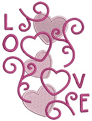 Love Hearts Embroidery Design | EmbroideryDesigns.com