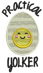 Funny Egg Yolk Saying Embroidery Design | EmbroideryDesigns.com