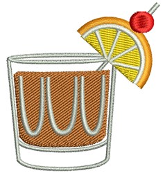 Old Fashioned Cocktail Embroidery Design | EmbroideryDesigns.com