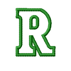 Kids Block Letter R Embroidery Design | EmbroideryDesigns.com