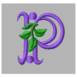 Victorian Letter P Embroidery Design | EmbroideryDesigns.com
