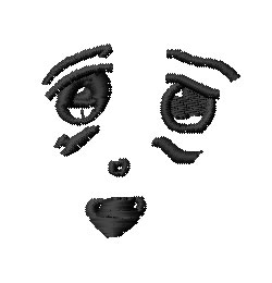 Sad Face Embroidery Design | EmbroideryDesigns.com