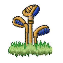 Golf Club Embroidery Design | EmbroideryDesigns.com