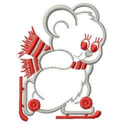 Skating Mouse Embroidery Design | EmbroideryDesigns.com