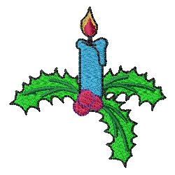 Candle Embroidery Design | EmbroideryDesigns.com