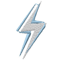 Lightning Embroidery Design | EmbroideryDesigns.com