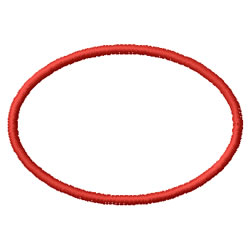 Oval Embroidery Design | EmbroideryDesigns.com
