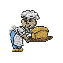 Baker Embroidery Design | EmbroideryDesigns.com