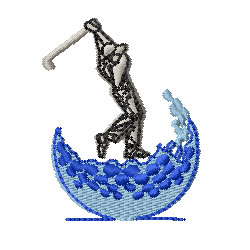 Golfer Embroidery Design | EmbroideryDesigns.com