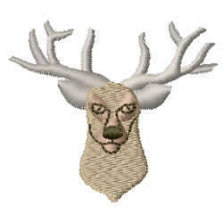 Stag Head Embroidery Design | EmbroideryDesigns.com