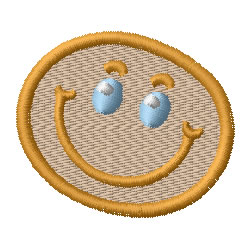 Smiley Face Embroidery Design | EmbroideryDesigns.com