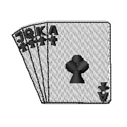 Royal Flush Embroidery Design | EmbroideryDesigns.com