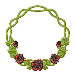 Floral Ring Embroidery Design | EmbroideryDesigns.com