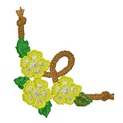 Floral Rope Embroidery Design | EmbroideryDesigns.com