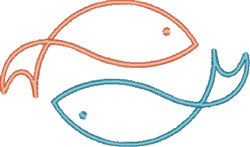 Fish Outline Embroidery Design | EmbroideryDesigns.com
