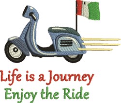 Enjoy The Ride Embroidery Design | EmbroideryDesigns.com
