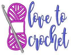 Love To Crochet Embroidery Design | EmbroideryDesigns.com