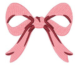 Pink Bow Embroidery Design | EmbroideryDesigns.com