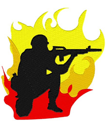 Soldier Embroidery Design | EmbroideryDesigns.com