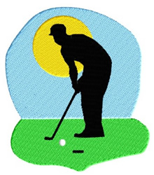 Golfer Embroidery Design | EmbroideryDesigns.com