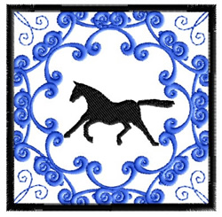 Horse Tile Embroidery Design | EmbroideryDesigns.com