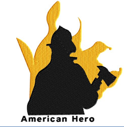 Fire Hero Embroidery Design | EmbroideryDesigns.com